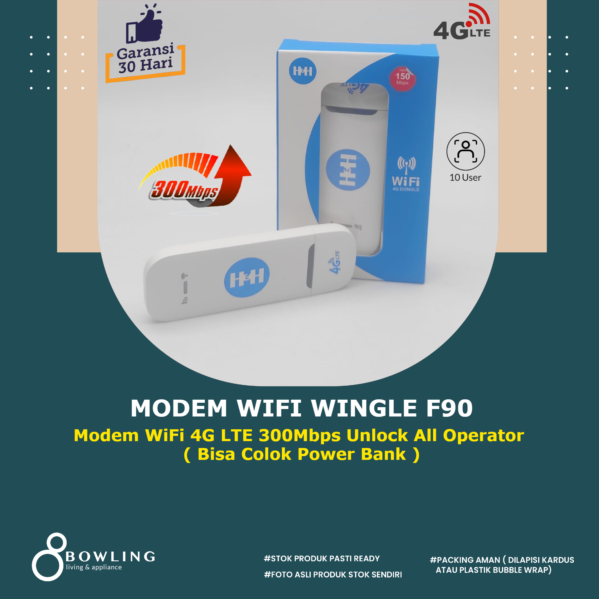 Modem Wifi Wingle 4G LTE Unlock All Operator GSM Bisa Colok Power Bank ...