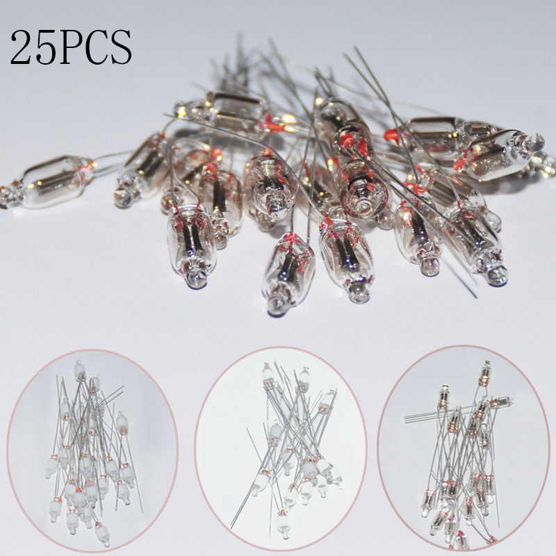 25pcs White-Haired Red Green Blue Red Orange Neon Bulb Indicator ...