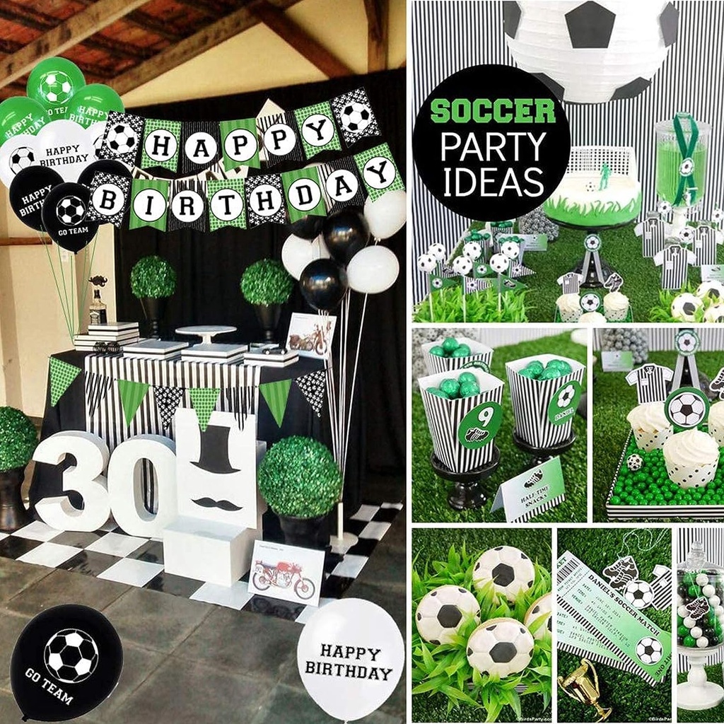 45pcs World Cup ฟุตบอลฟุตบอลกีฬาธีมวันเกิด Party ชุดตกแต่งแบนเนอร์เค้ก ...
