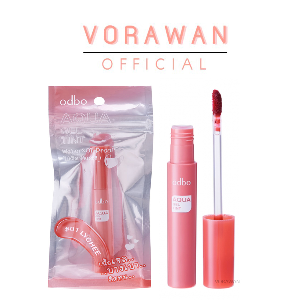 ลิปทินท์เนื้อเจล ติดทน กันน้ำ โอดีบีโอ อะควา เจล ทินท์ #OD596 ODBO AQUA GEL TINT - vorawan ...