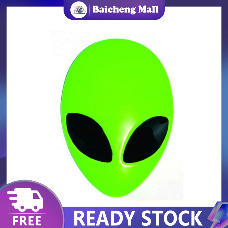 【Baic💥】Metal 3d Alien Head Auto Logo Sticker Vinyl Badge Car Decals ...