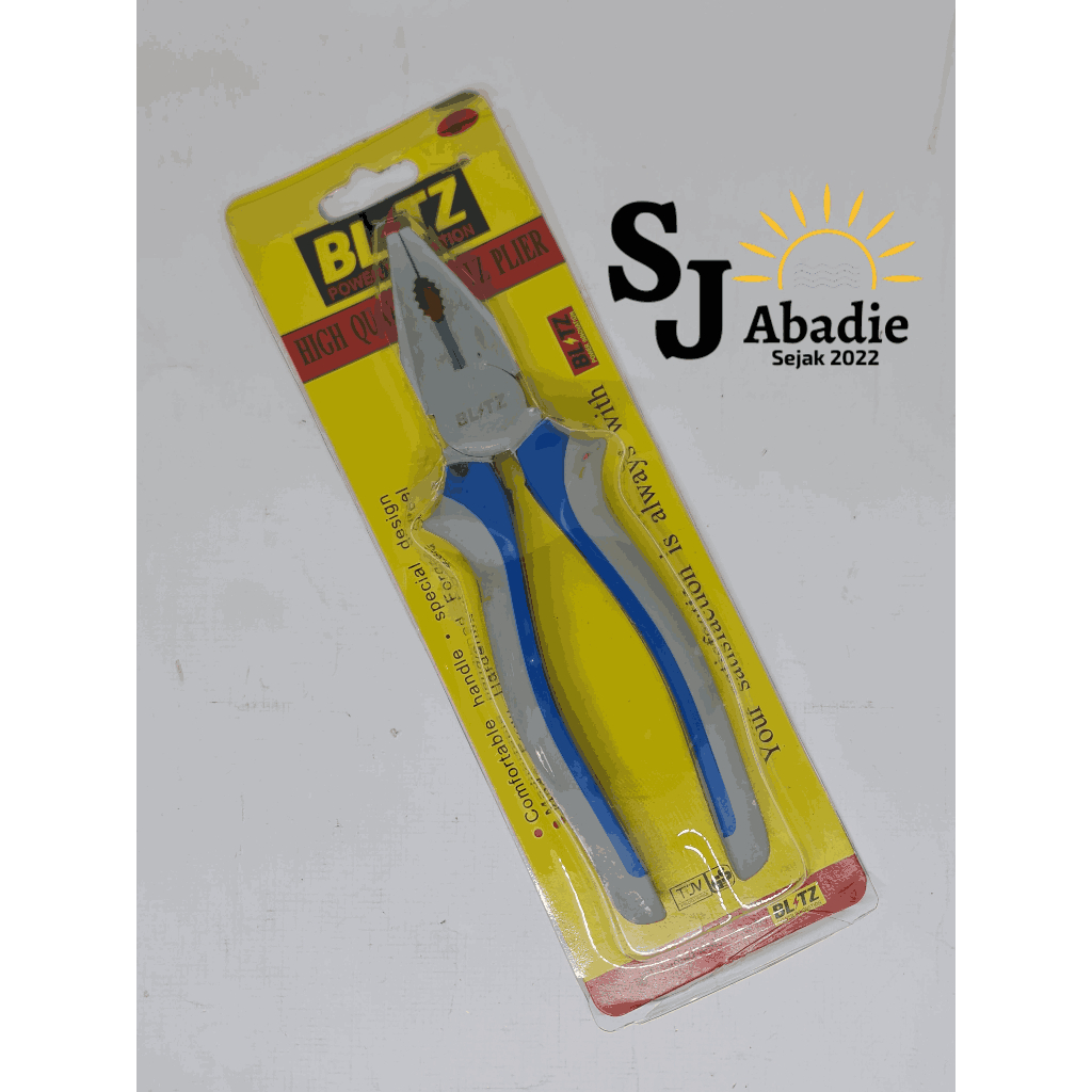 (1 PCS) Tang Penjepit Karet Tang Kombinasi Gagang Fiber Karet BLITZ ...