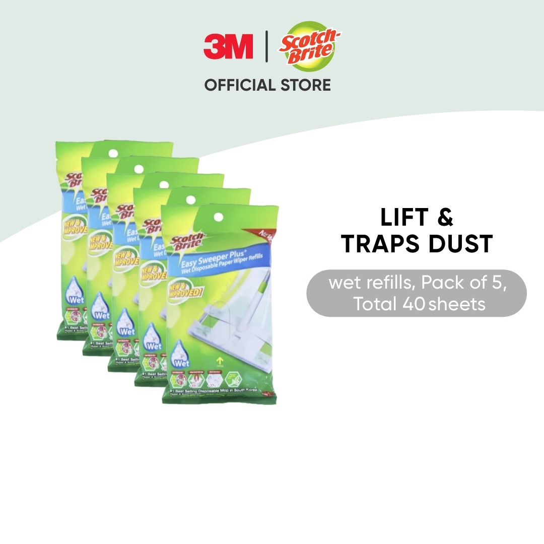 3M™ Scotch-Brite™ Easy Sweeper Plus Mop Wet Disposable Paper Wiper ...