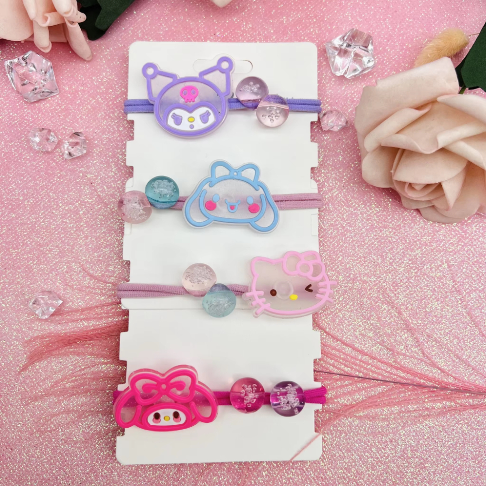 Kuromi Hair Rope Sanrio Cartoon purple Color Hair Tie Kuromi ...