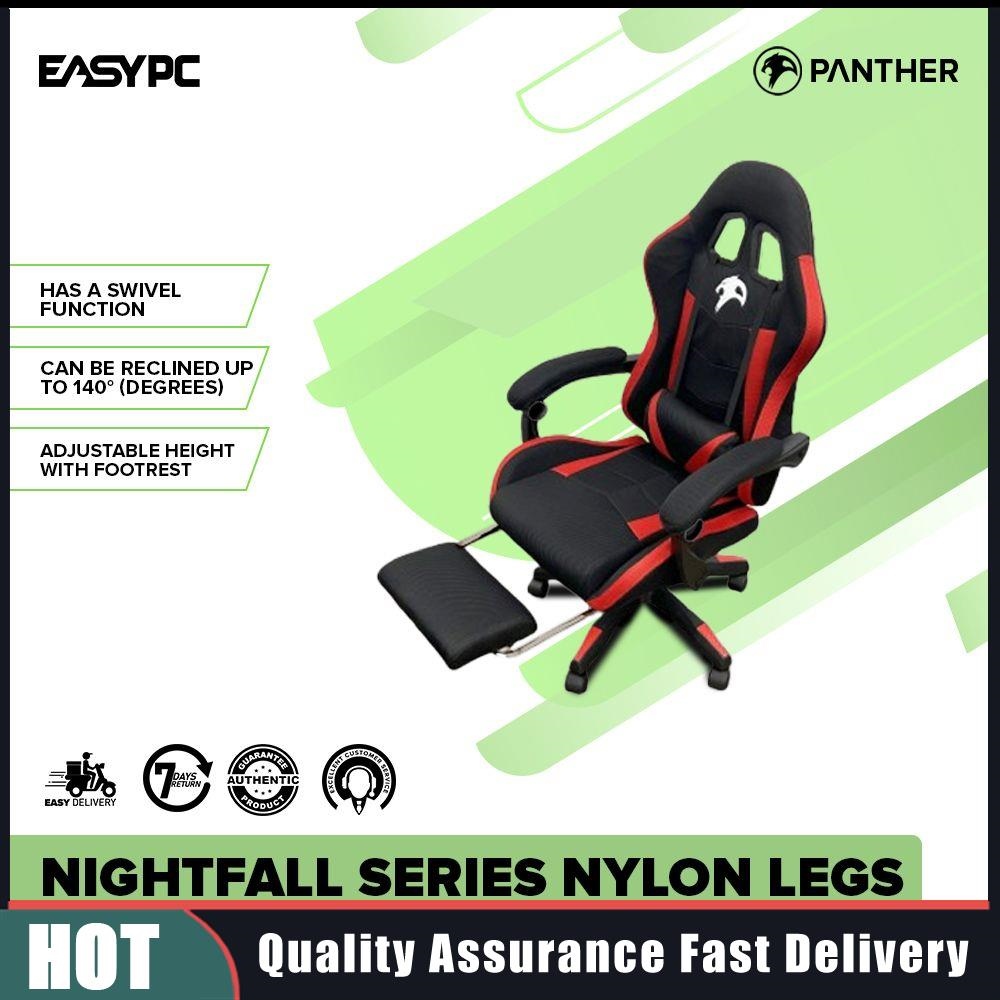 EasyPC Panther Nightfall Series Nylon Legs/ with Footrest Fabric and ...