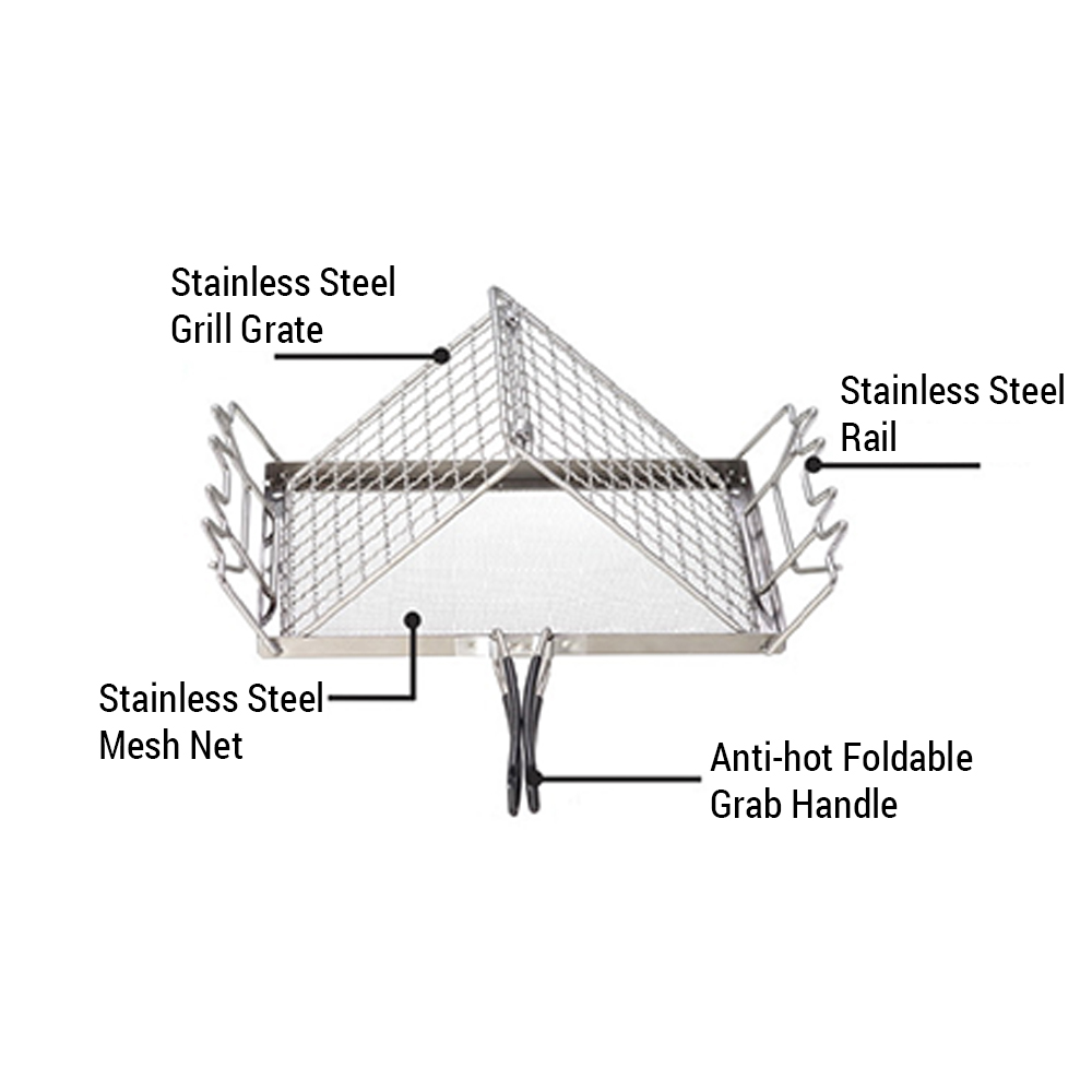 Folding Camp Stove Toaster Stainless Steel Bread Toaster Rack for ...