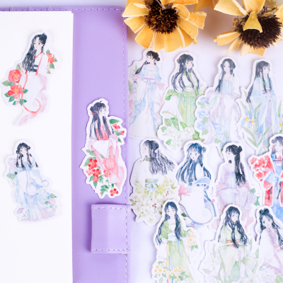 【Hottest Trends】1pack girl sticker PVC Scrapbook hand book diary ...