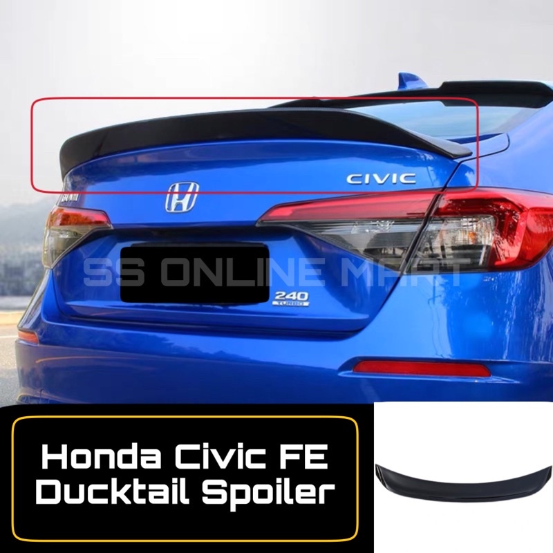 Honda Civic FE 2022 RS Spoiler Ducktail Spoiler Roof Spoiler Piano ...