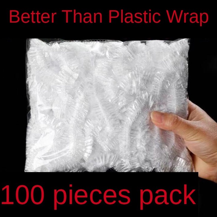 100Pcs Food Grade Preservative Film Storage Covers Disposable Plastic ...