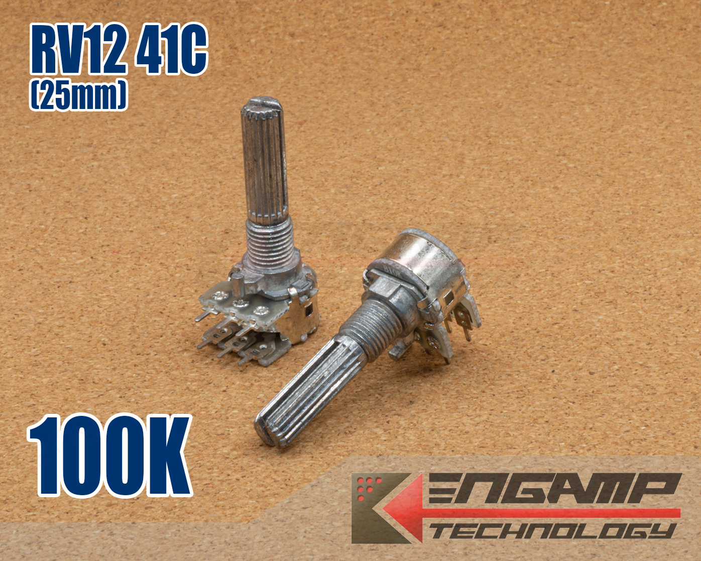 (มีตัวเลือก) [VR] Volume RV12 แกนยาว 41Click 10K - 100K | Lazada.co.th