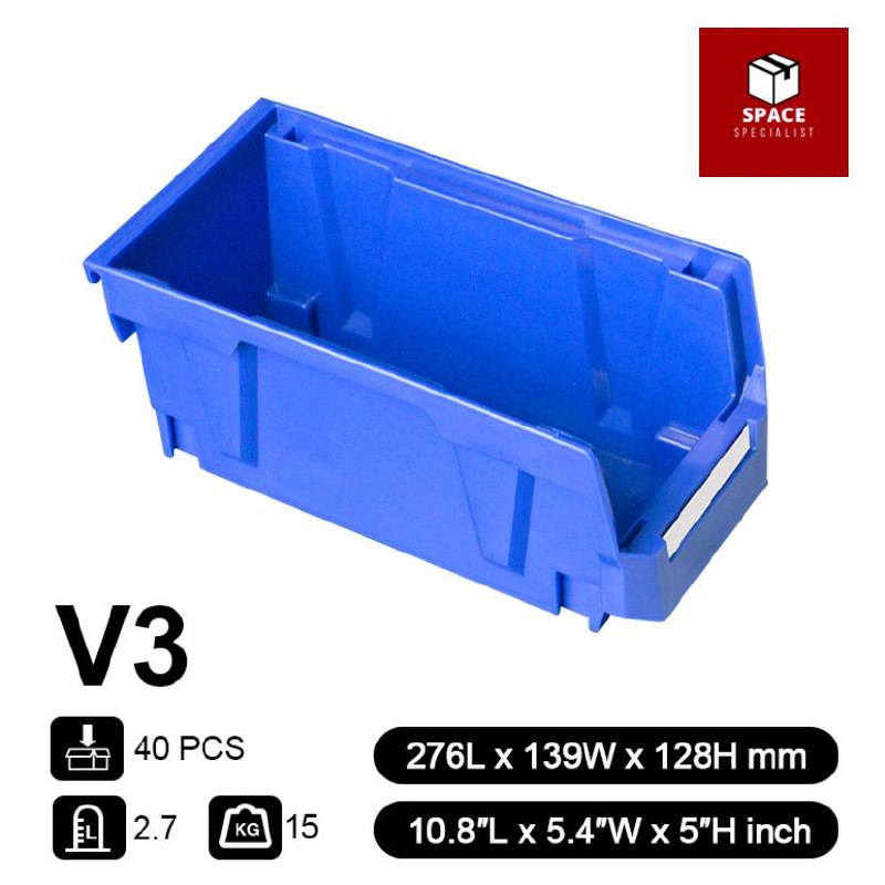 V3 Heavy Duty Stackable Storage Bins Warehouse Plastic | Lazada PH