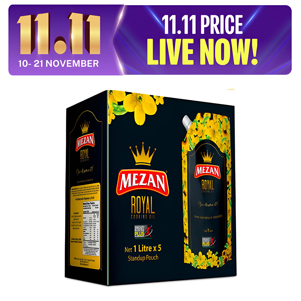 Mezan Royal Cooking Oil 1x5 Ltr Carton | Daraz.pk