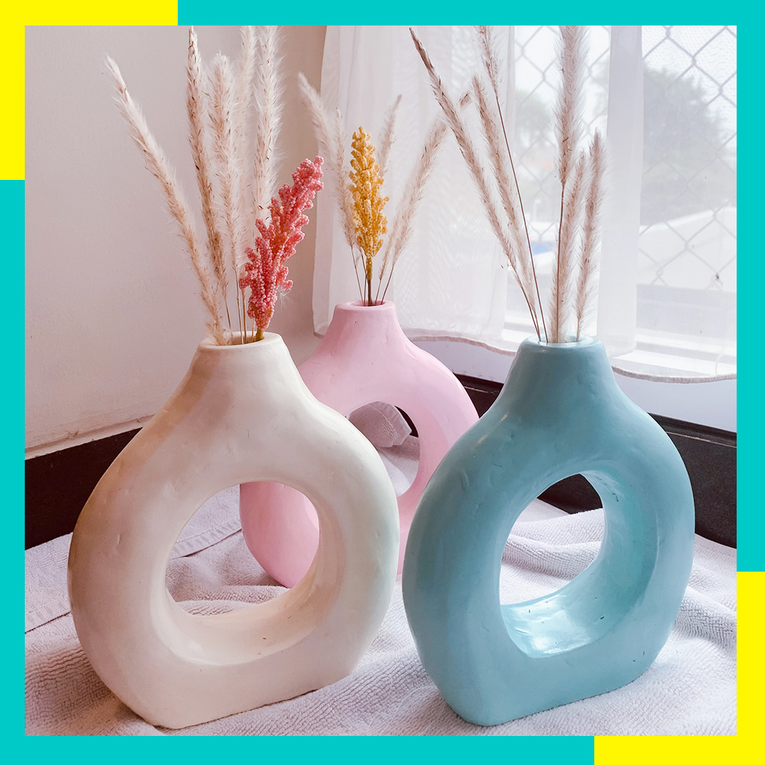 Vas Bunga Keramik Estetik Minimalist Warna Pastel Lucu Home Dekorasi ...