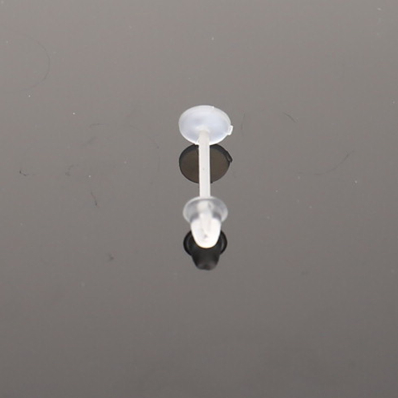 50/200Pcs Invisible Plastic Soft Silicone Rubber Earring Base Pins Stud ...