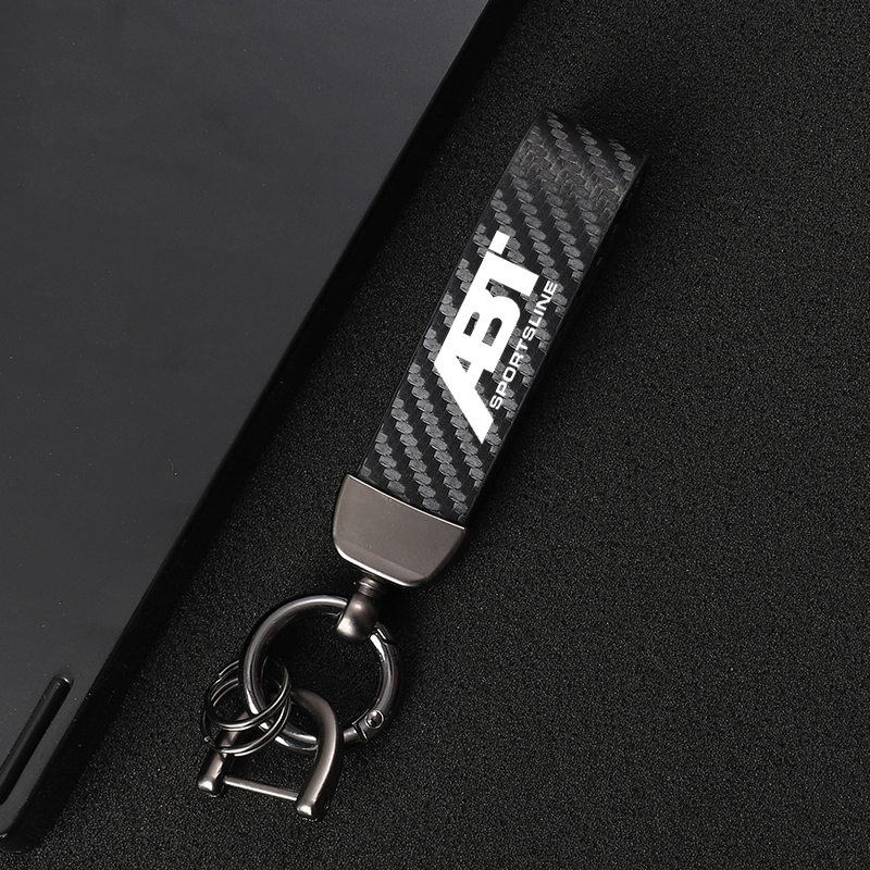 Exquisite Carbon fiber Keychain Auto Styling Key Ring For Audi A5 A7 A1 ...