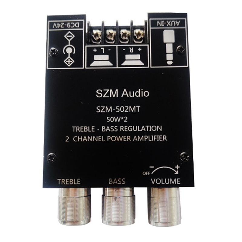 SZM-502MT Bluetooth Module Power Amplifier 2.0 Two-Channel Stereo High ...