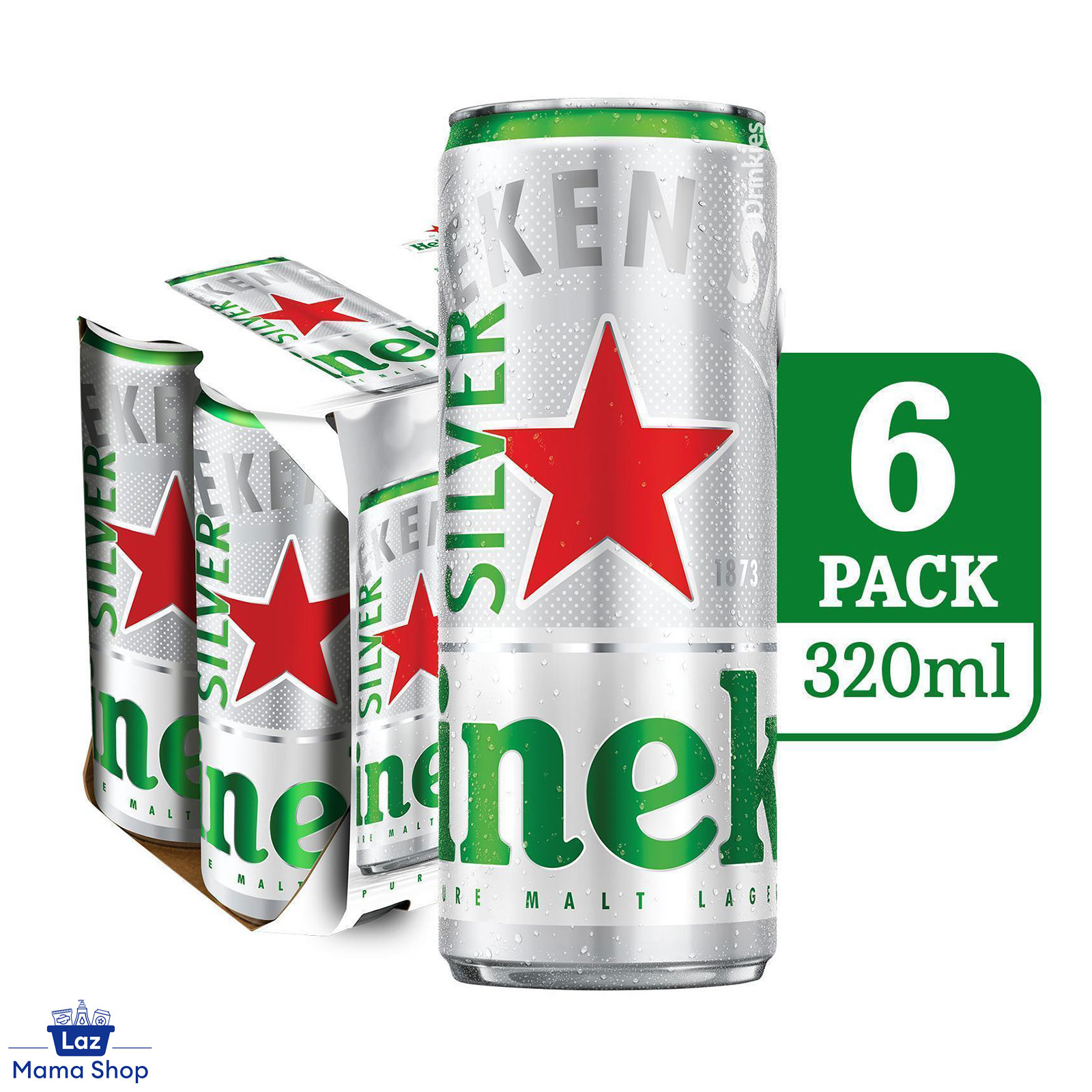 Heineken Silver Beer Can 6 X 320ML (Laz Mama Shop) | Lazada Singapore