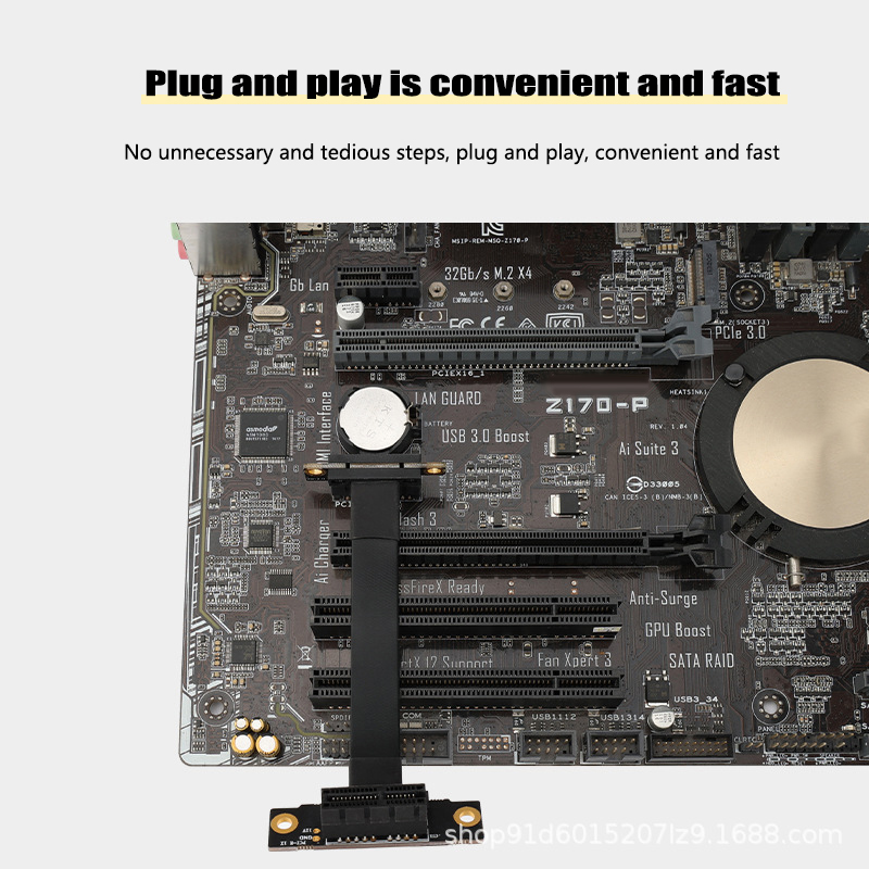 PCIE X1 Riser Cable Dual 90 Degree Right Angle Extension Cable PCI ...