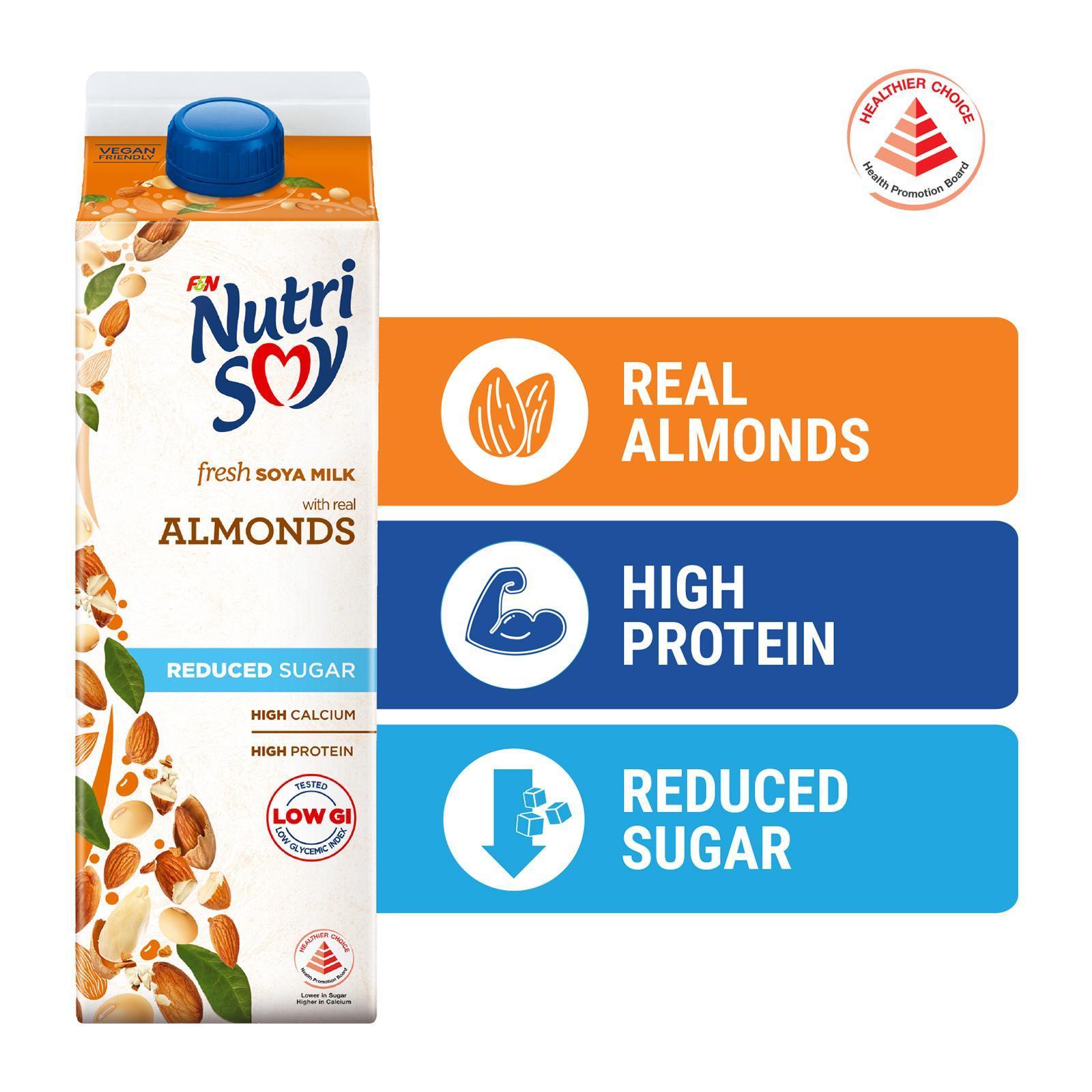 NutriSoy Fresh Soya Milk with Almond 946ML | Lazada Singapore