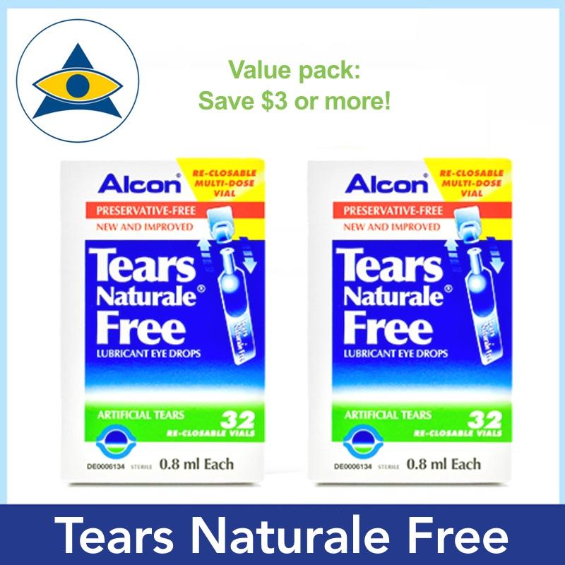 [Twin Pack] Alcon Tears Naturale Free Lubricant eye drops / Artificial ...