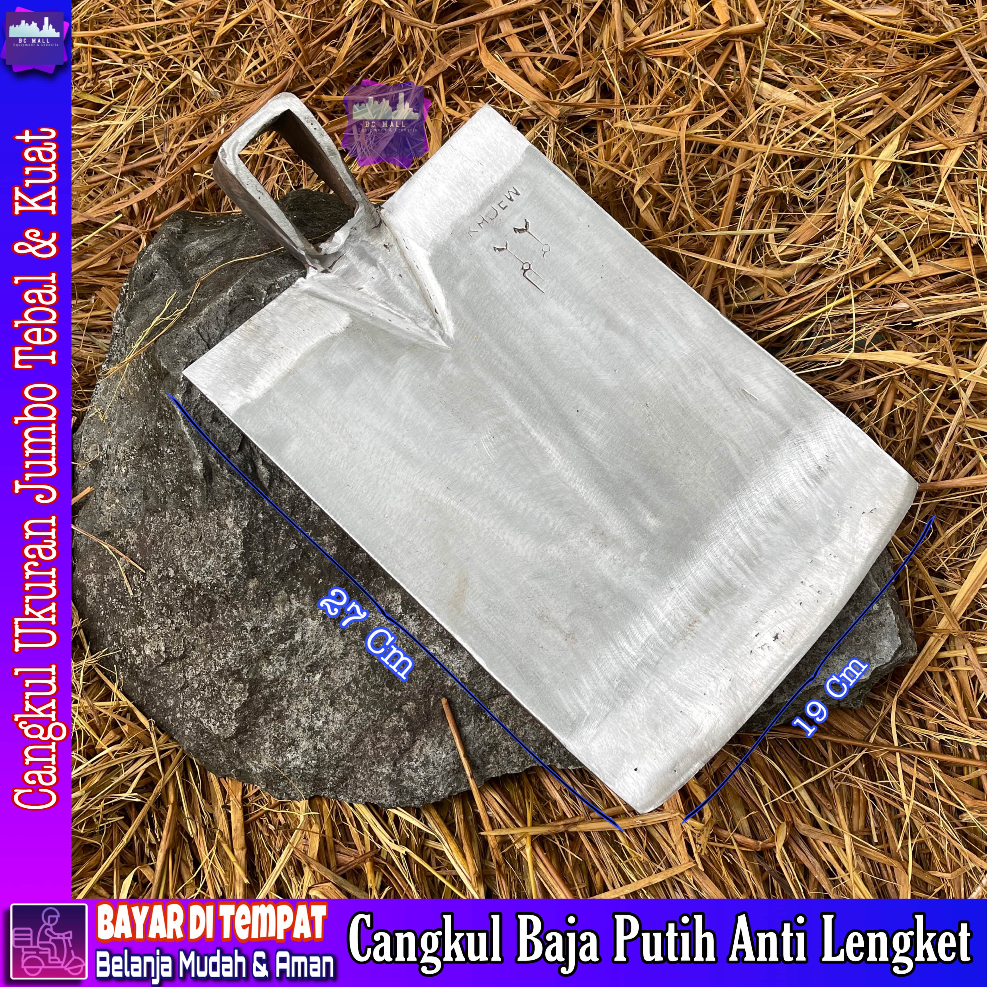 Cangkul Baja Putih Asli Tajam Anti Lengket Cangkul Ukuran Besar Cangkul ...