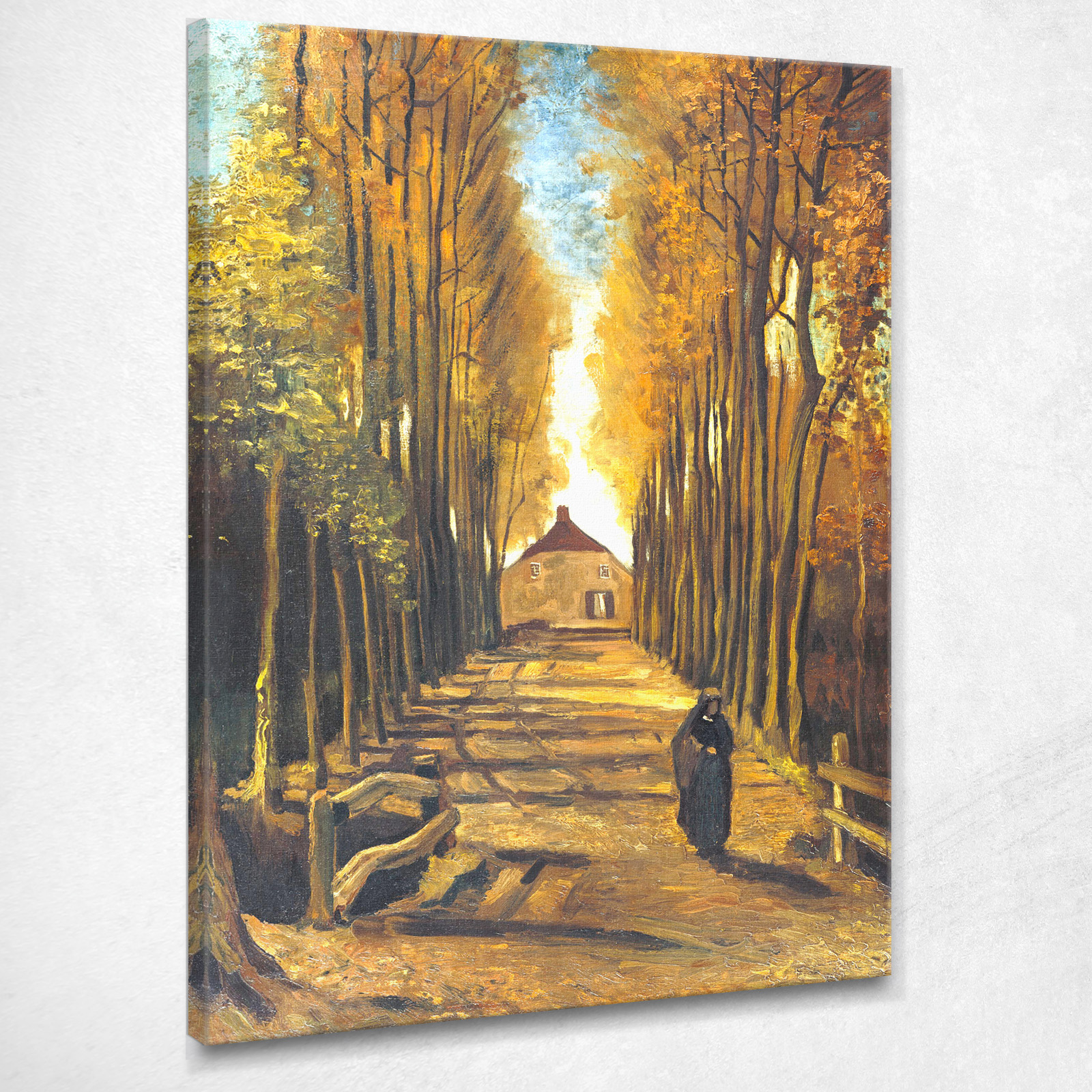 Art reproduction Avenue of Poplars in Autumn Van Gogh Vincent, vvg113 ...