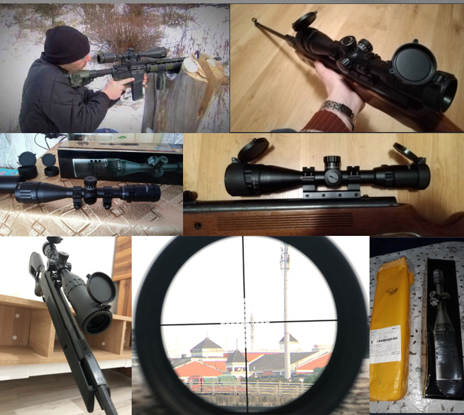 100 Original BSA OPTICS กล้องส่องปืน ยุทธวิธี 4-16x44 ST Optic Cross ...