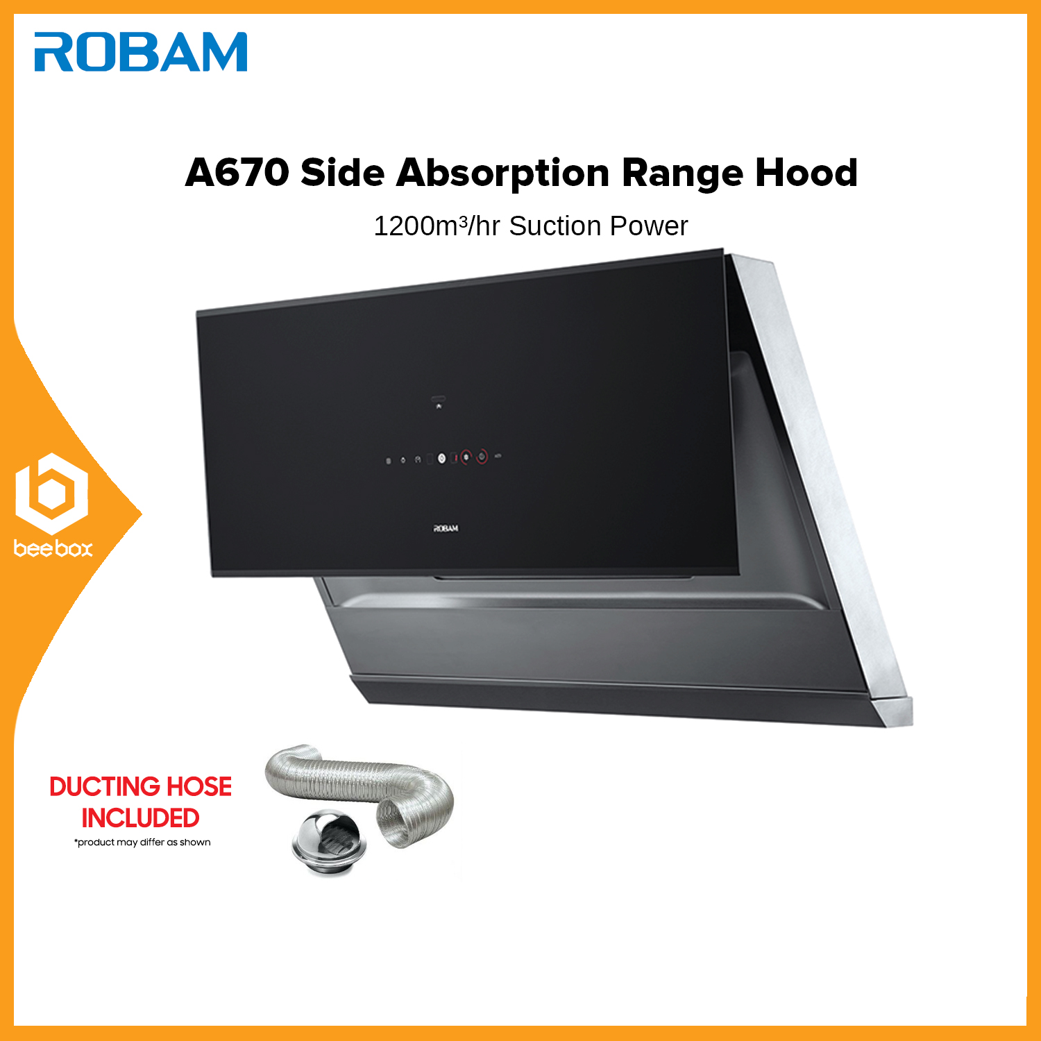 [PENANG only] Robam A670 Side Suction Chimney Hood 90cm 2010m³/h Power ...