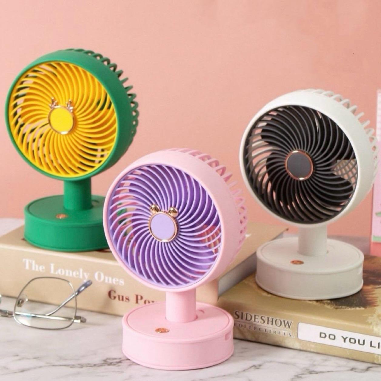 Mini Electric Fan Rechargeable Fan Ultra-quiet Desktop USB Fan | Lazada PH