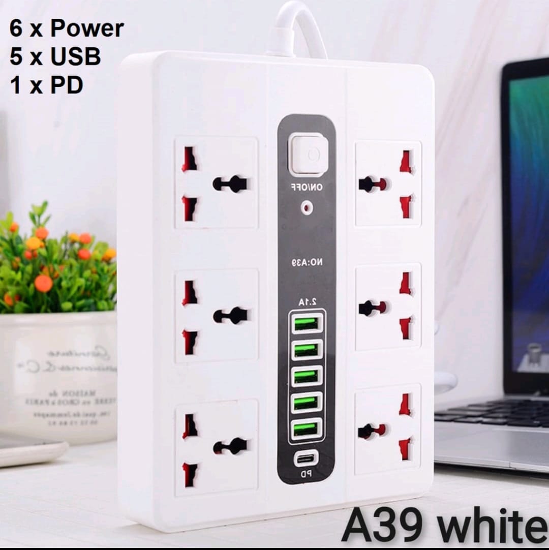 Universal 3/6 Power Socket Extension With USB Ports Adapter Socket ...