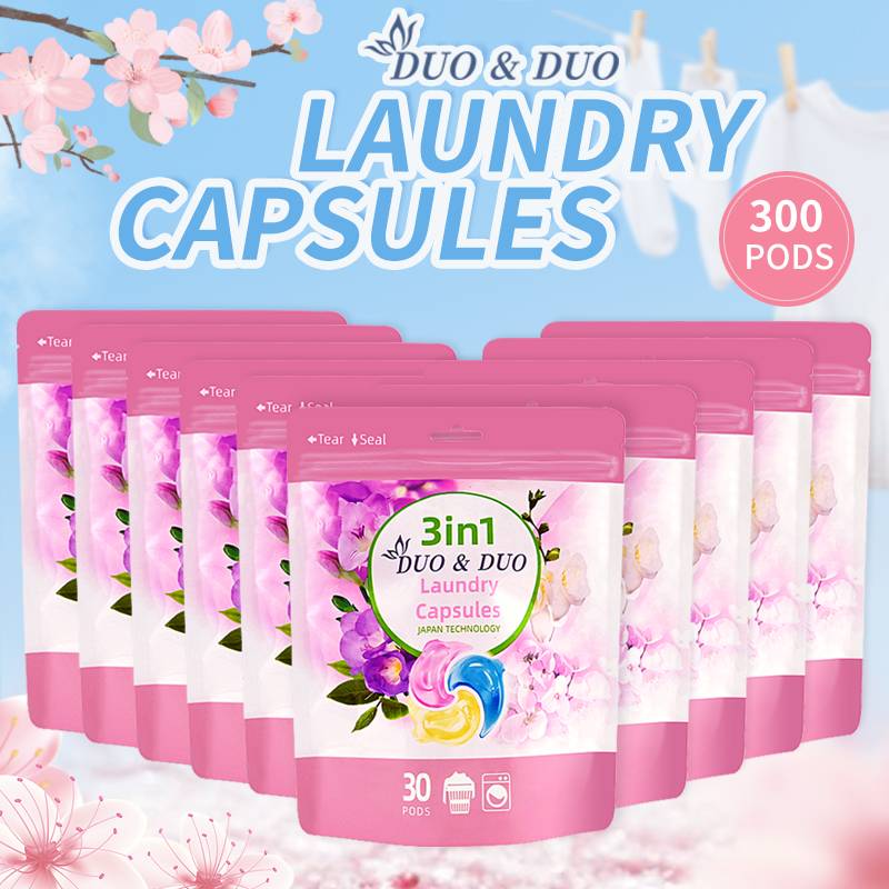 [Bundle of 10 ]DuoDuo- 300 pods 3 in 1 Laundry Capsules /Freesia | Lazada Singapore