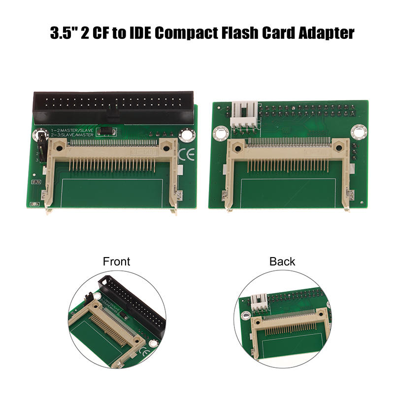 3.5" 2 CF To IDE Compact Flash Card Adapter DMA 40pin 39pin Hard Drive Converter Adapter Board ...