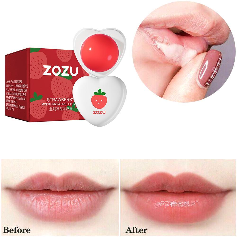 Cute Pudding Fruity Ball Shape Lip Balm Strawberry Lipstick Makeup ...