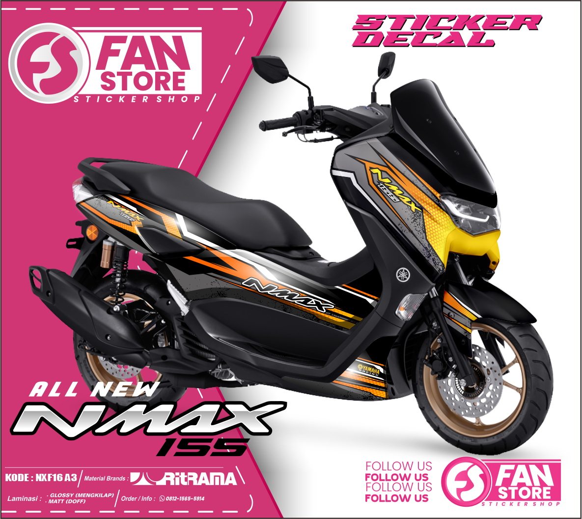 Decal NMAX New 2020 Sticker Dekal Nmax Facelift - Decal Full Body NMAX ...