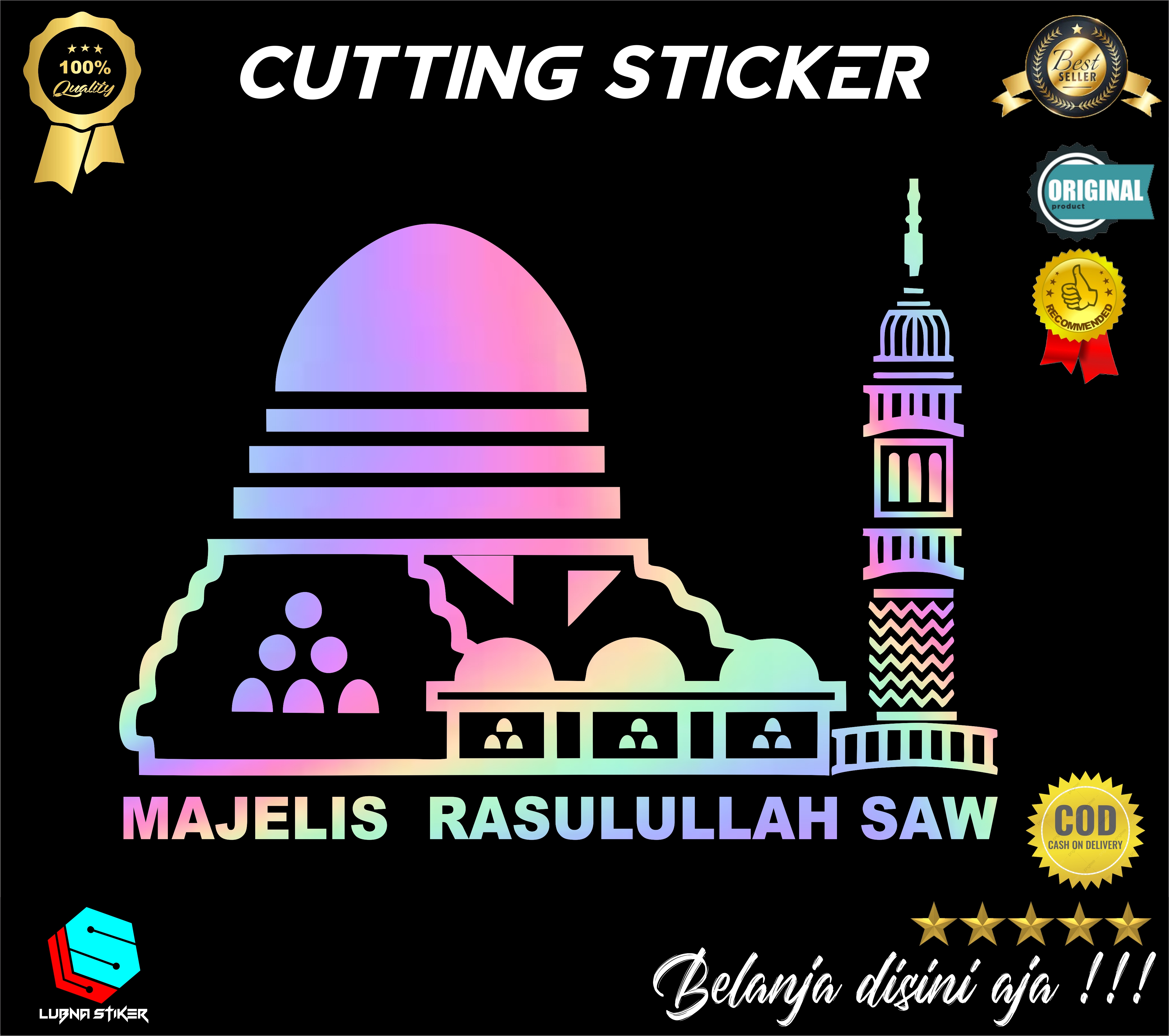 PROMO Spesial !!! stiker Majelis Rasulullah saw / cutting sticker ...