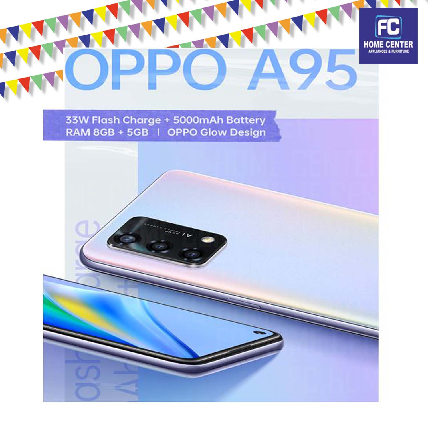 OPPO A95 8GB/128GB CPH2365 Glowing Starry Black | Lazada PH