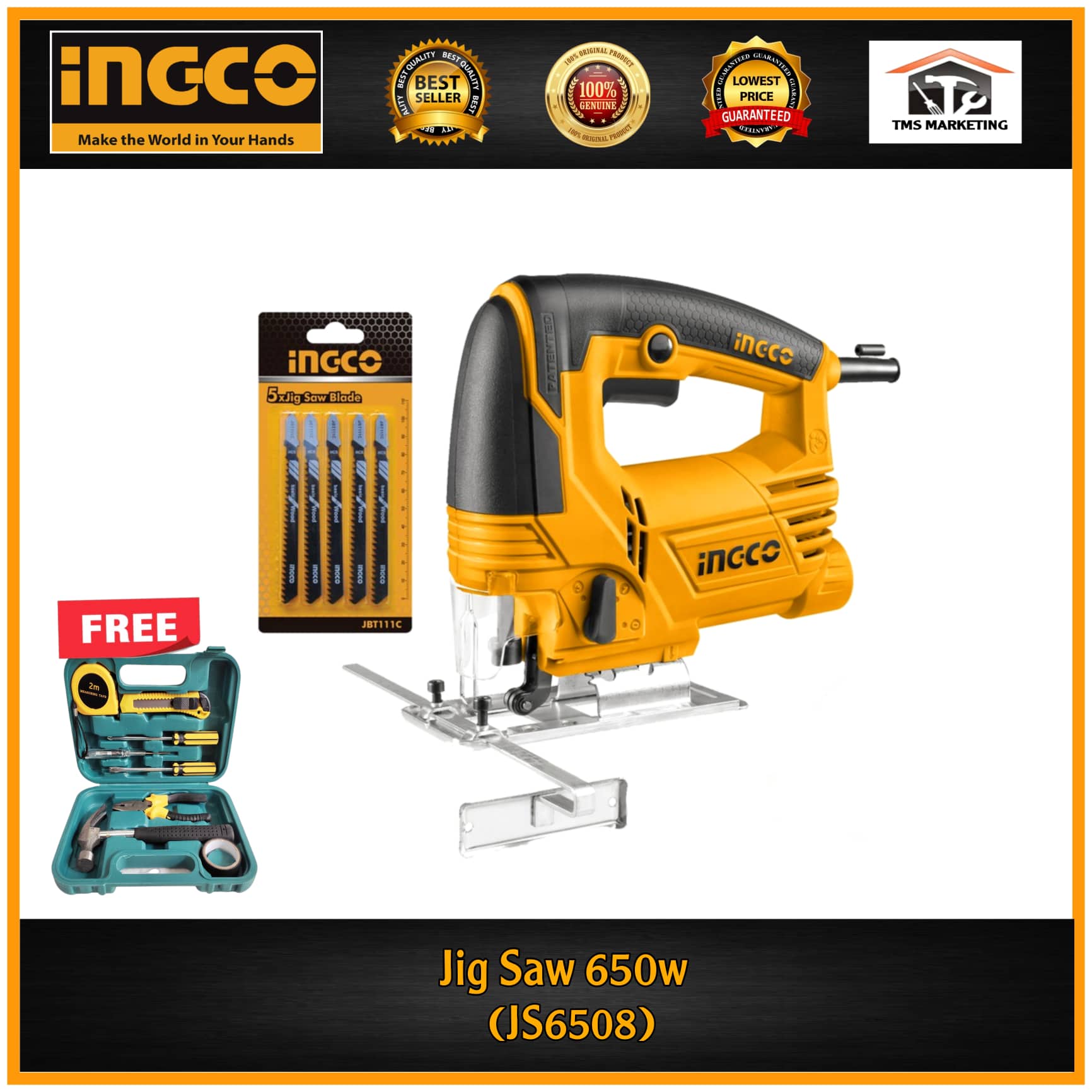 Ingco Jig Saw 650w (JS6508) with Free Toolset | Lazada PH