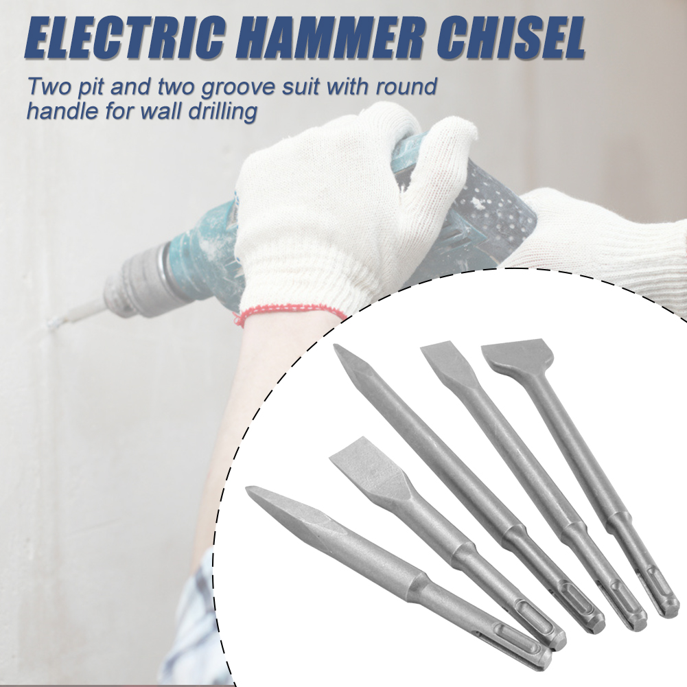 【StyleVoyager】Starting Holes Tool Chisel Steel 5pcs Flat Chisels Set ...