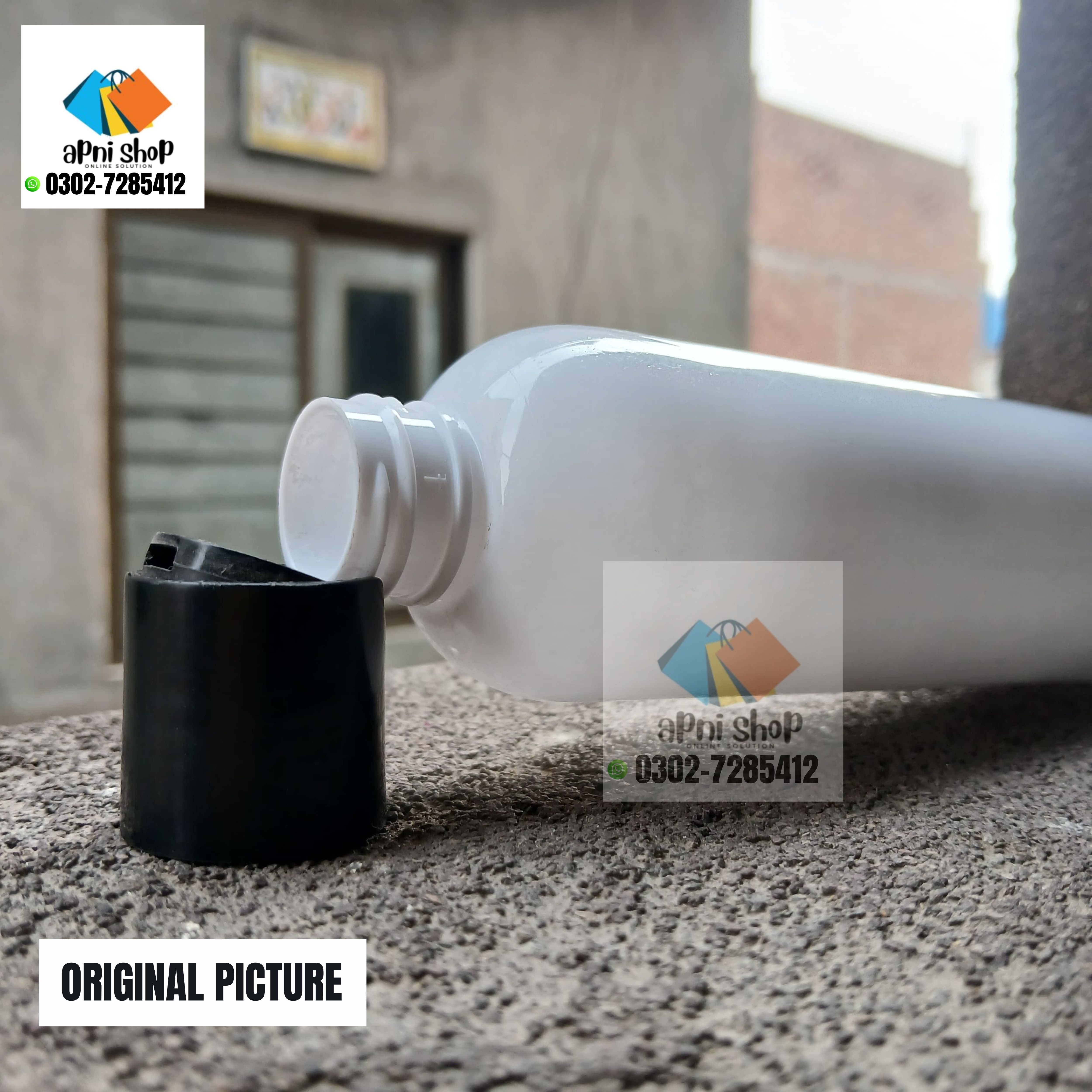 Pack of 1PCS ===>200ML Empty Bottle (White Bottle and Black Flip Cap) | Daraz.pk