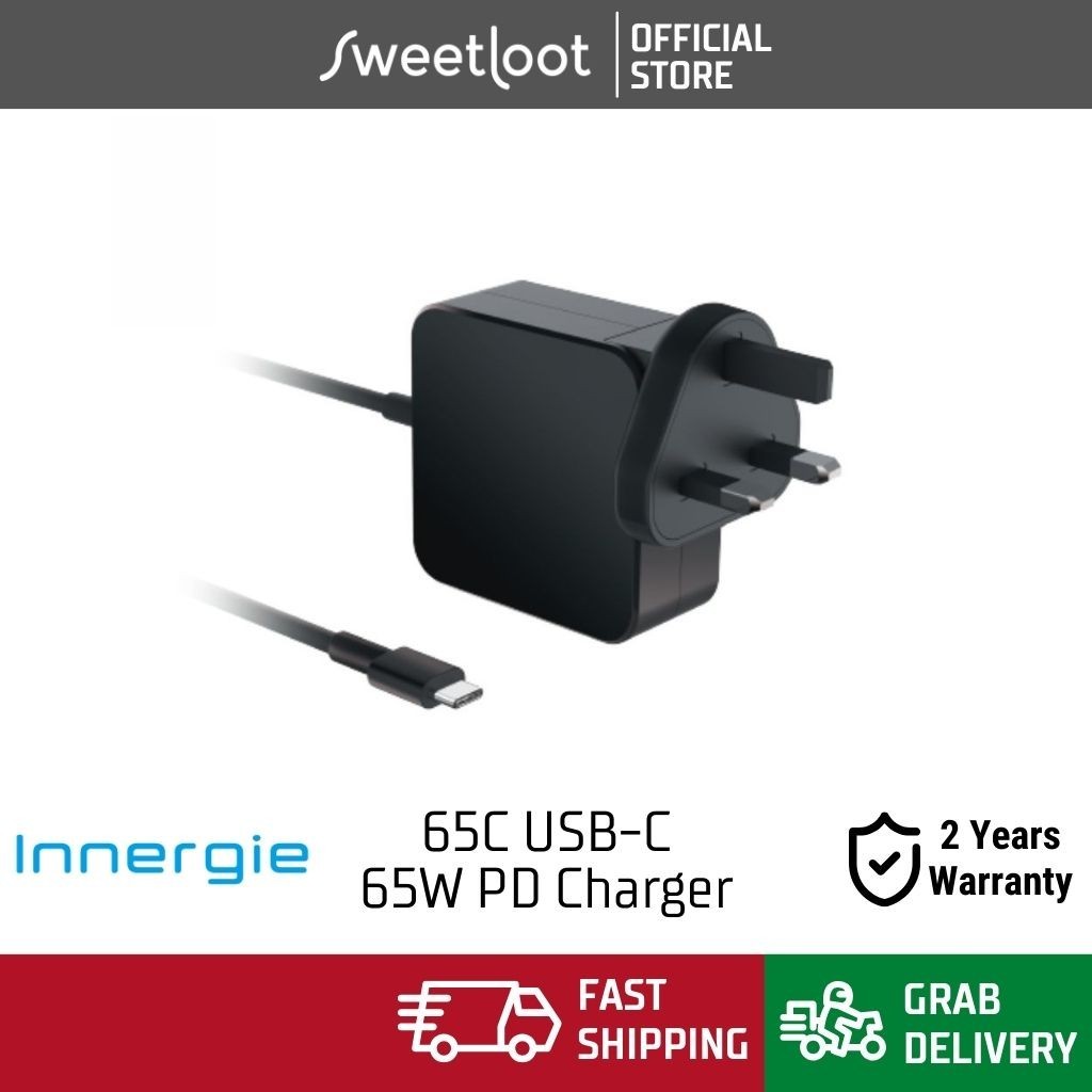 Innergie C6 Lite / 65C 65W PD USB-C Laptop Power Adapter Cable and ...