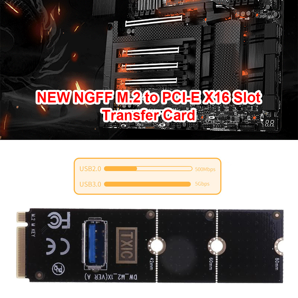【GlamPoint】M.2/NGFF to USB3.0 Port t Converter Adapter Graphic Card ...