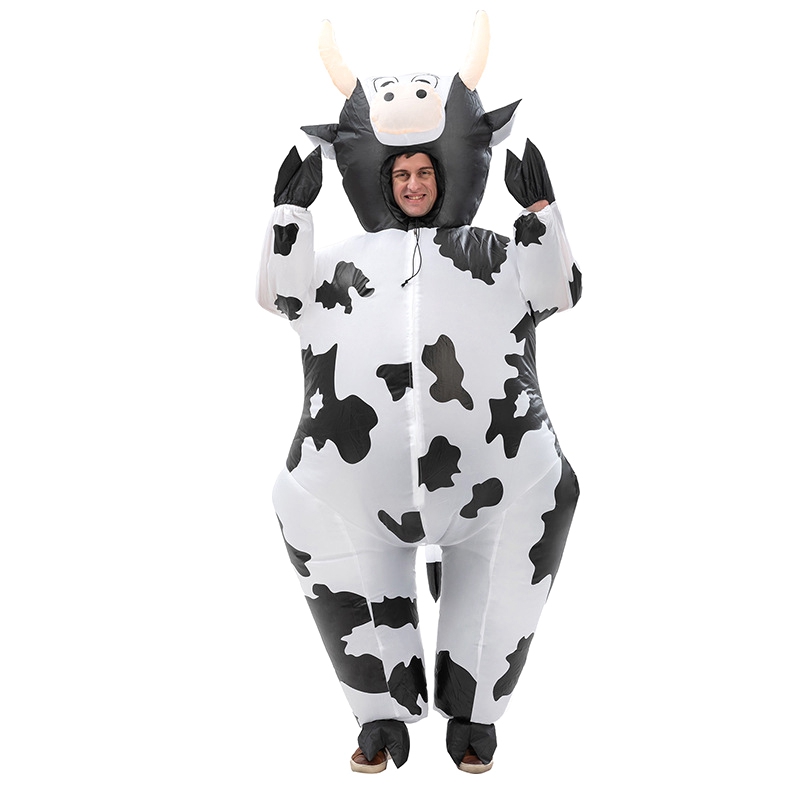 Cute Inflatable Cow Costume Blowing Up Costume Performance Props Full ...