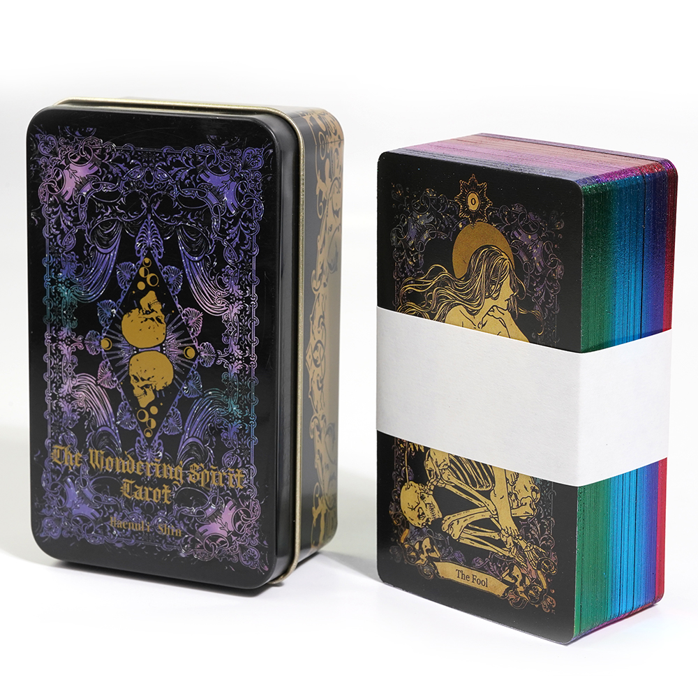 NEW 【Special offer】The Wandering Spirit Tarot Storage Box Metal 78 Pcs ...