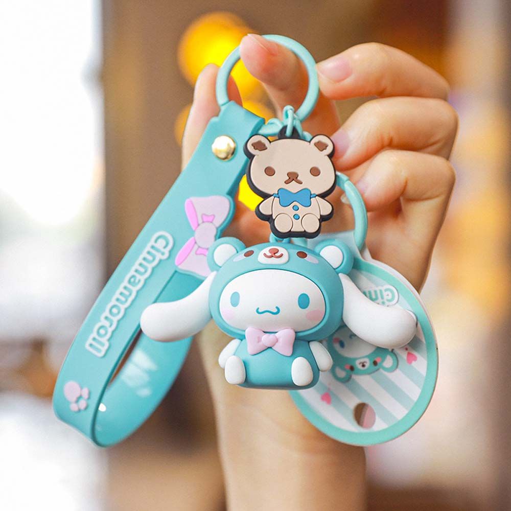 WENSH พีวีซี อุปกรณ์เสริม Cinnamoroll พวงกุญแจ Kuromi คิตตี้ มายเมโลดี้ ...