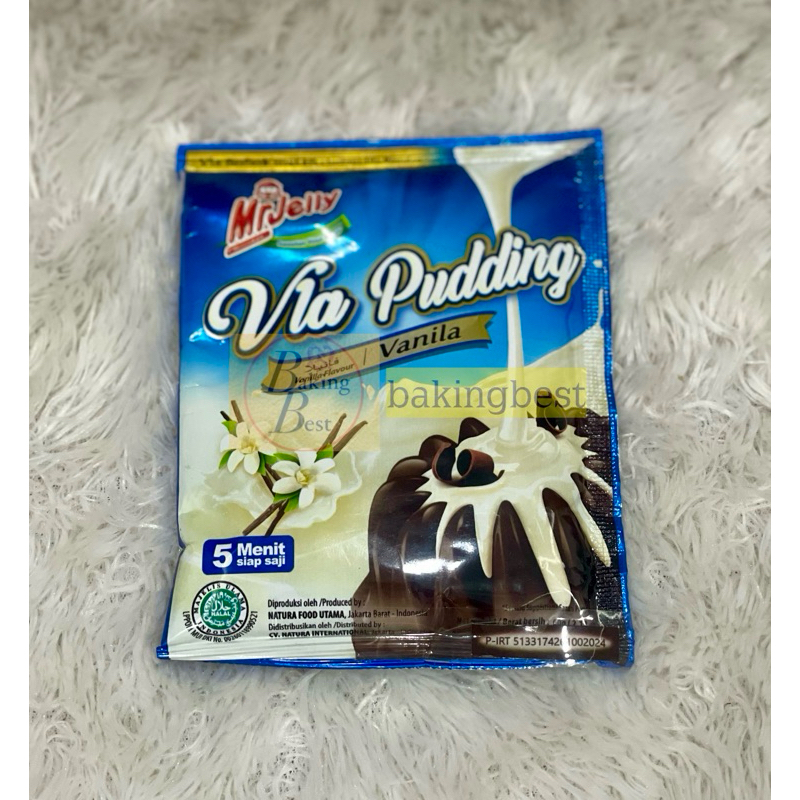 Vla Pudding Mr. Jelly Topping Krim Pudding Praktis Halal Rasa Coklat ...