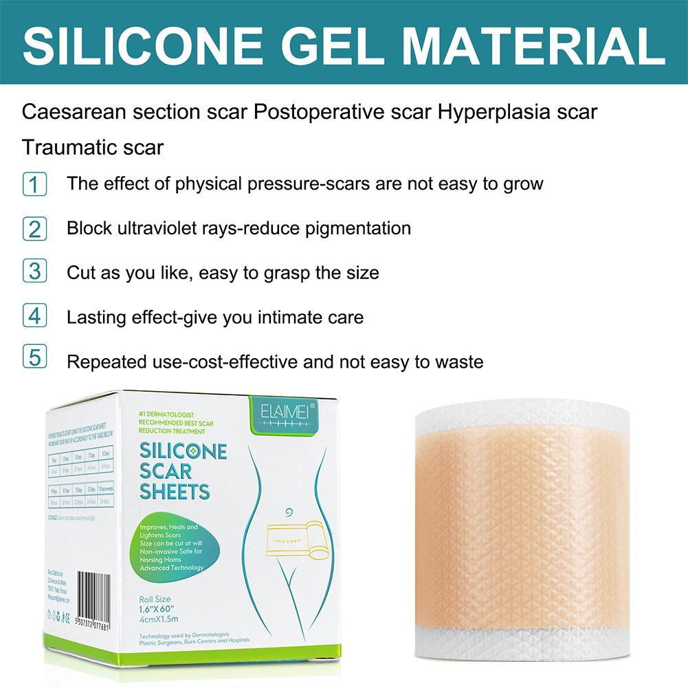 1.5M Silicone Scar Sheets Self Adhesive Scar Tape Roll Washable Skin ...