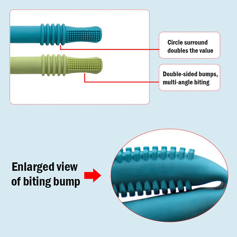 Silicone Molar Straw Baby Teether Baby Chewable Safe Toy Baby Teething ...