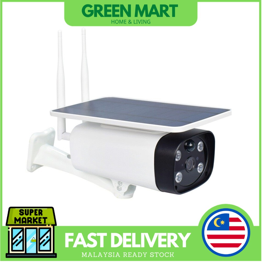 GREEN MART solar camera outdoor waterproof Low-power battery CCTV (wifi ...