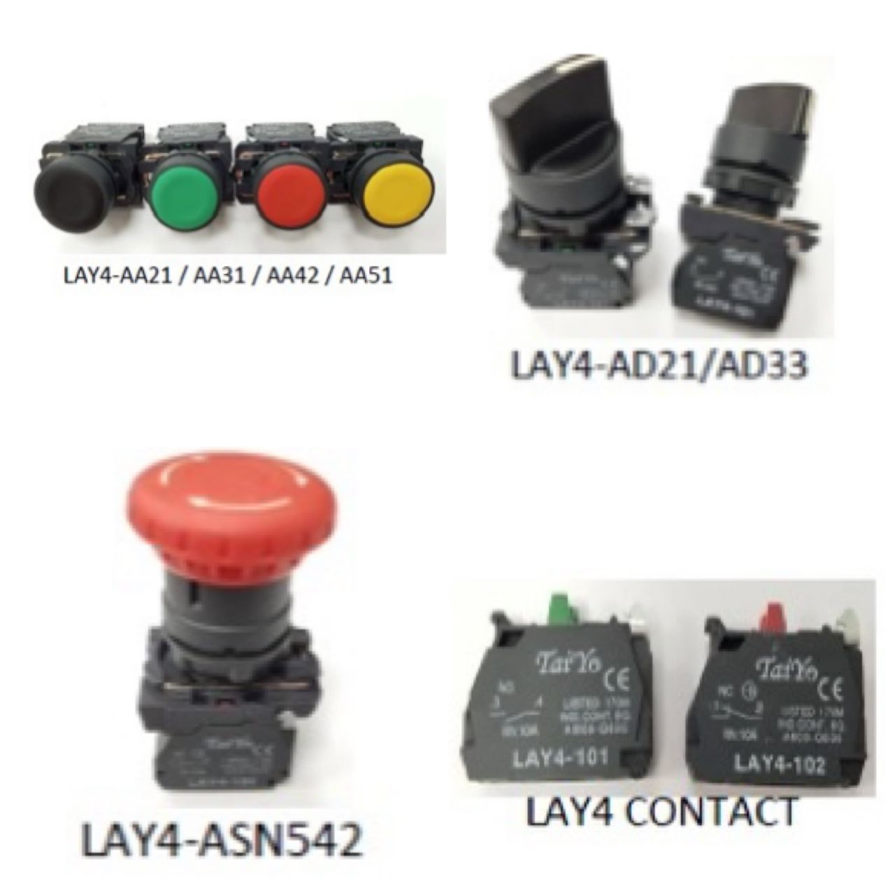 LAY4 SERIES PUSH BUTTON / SELECTOR SWITCH / EMERGENCY | Lazada