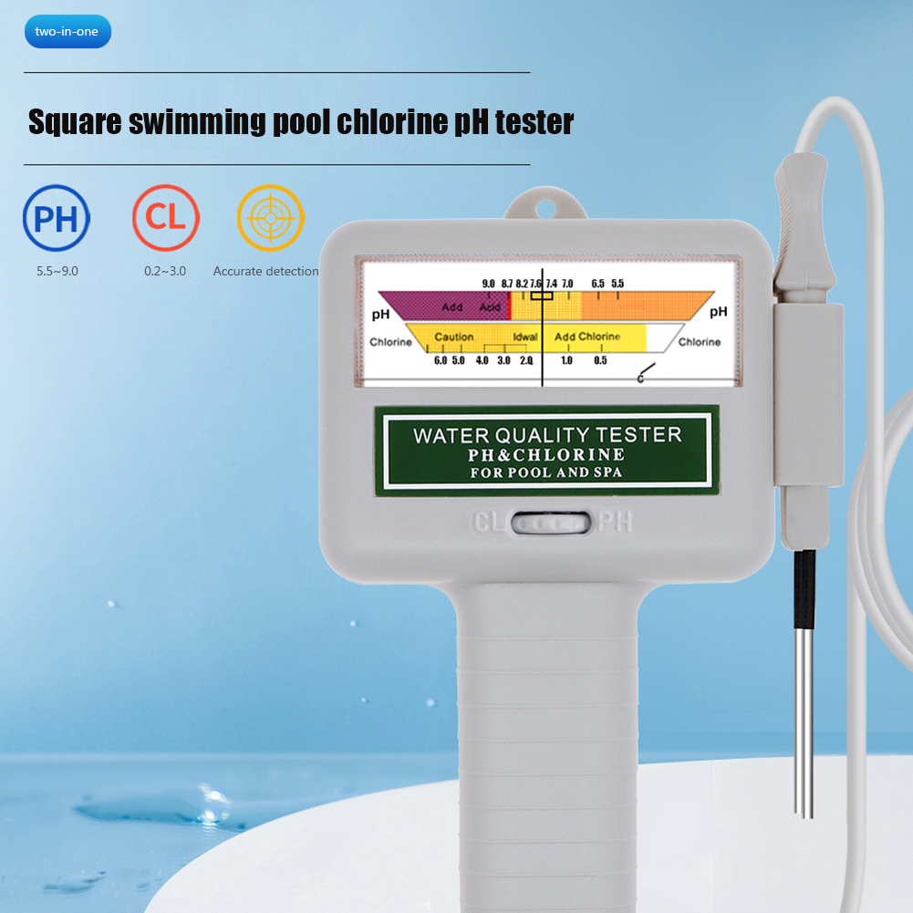 Chlorine Tester 2 In 1 Ph Chlorine Meter Ph Tester Chlorine Water ...
